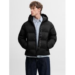 Jack & Jones JACK & JONES Herren Steppjacke "JJKAITO PUFFER JACKET BF"schwarz detail:with print, Gr. XL, bedruckt, Web, Obermaterial: 100% Polyester, Jacken