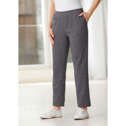 GOLDNER Damen 2-in-1-Hose "Kuschelige Flausch-Freizeithose", grau, Gr. 48, Obermaterial: 50% Baumwolle CO. 50% Polyester PES., Hosen