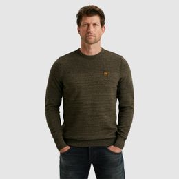 PME-Legend PME LEGEND Herren Strickpulloverdusky gr&uuml;n, Gr. XL, unifarben, Strick, Obermaterial: 100% Baumwolle, Pullover, mit Strick-Muster