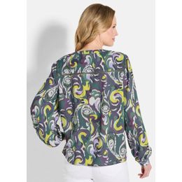 GOLDNER Damen Kurzarmbluse "Luftige Bluse mit weiten &Auml;rmeln", gr&uuml;n, Gr. 40, Obermaterial: 100% Viskose CV., Blusen