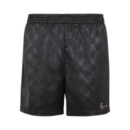 Karl Kani Herren Shorts "Karl Kani Signature Aop Resort Shorts"schwarz, Gr. S, unifarben, 98% Polyester, 2% Elasthan, Hosen