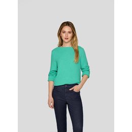 Rabe Damen Rundhalspullover, gr&uuml;n, Gr. 44, unifarben, Strick, Obermaterial: 52% Polyester, 42% Baumwolle, 6% sonstige Fasern, Pullover, in