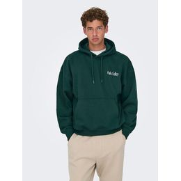 Only & Sons ONLY & SONS Hoodie "Gallery" in Petrol - 62% | Gr&ouml;&szlig;e XXL | Herren-sweatshirts-jacken