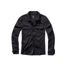 Brandit Damen Langarm-Poloshirt "Brandit Herren Flanellshirt"schwarz, Gr. 4XL, unifarben, 100% Baumwolle, Shirts