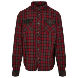 Brandit Damen Langarmhemd "Brandit Herren Duncan Checked Shirt"rot, braun, Gr. M, 100% Baumwolle, Hemden