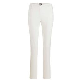 GOLDNER Damen Stoffhose "Kurzgr&ouml;&szlig;e Baumwollhose mit Dehnbund", wei&szlig;, Gr. 26, Obermaterial: 98% Baumwolle CO. 2% Elasthan EL., Hosen, Ohne