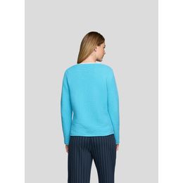 Rabe Damen Strickpullovert&uuml;rkis, Gr. 44, unifarben, Strick, Obermaterial: 52% Polyester, 42% Baumwolle, 6% sonstige Fasern, Pullover, in