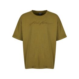 Karl Kani Damen T-Shirt "Karl Kani Karl Kani Autograph Heavy Boxy Tee"olive, Gr. S, bedruckt, 100% Baumwolle, Shirts