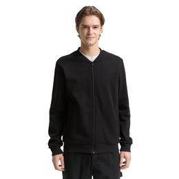 Herren Sweatshirtschwarz, Gr. S, Tom Tailor Denim, unifarben, Sweatware, Obermaterial: 60% Baumwolle, 40% Polyester, Sweatshirts, mit Rippb&uuml;ndchen
