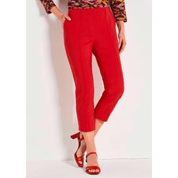 GOLDNER Damen Schlupfhose "Kurzgr&ouml;&szlig;e Elegante Schlupfhose mit Biesen", rot, Gr. 24, Obermaterial: 66% Viskose CV. 31% Polyamid PA. 3% Elasthan EL.,