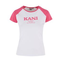 Karl Kani Damen T-Shirt "Karl Kani Damen KW242-005-3 Retro Tiny Tee", pink, Gr. XXS, bedruckt, 95% Baumwolle, 5% Elasthan, Shirts