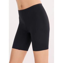 bonprix Damen Radlerhose, Gr. 44, schwarz, Obermaterial: 80% Polyamid, 20% Elasthan, unifarben, Hosen