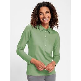 Casual Looks Damen Poloshirt "Poloshirt", gr&uuml;n, Gr. 46, unifarben, 95% Baumwolle, 5% Elasthan, Shirts