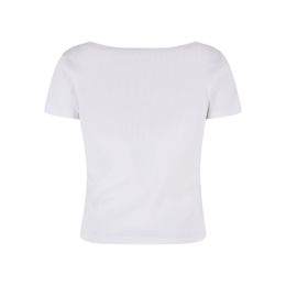 Karl Kani Damen T-Shirt "Karl Kani Damen KW241-026-1 Karl Kani Og Corset Rib Tee", wei&szlig;, Gr. L, bedruckt, 97% Baumwolle, 3% Elasthan, Shirts