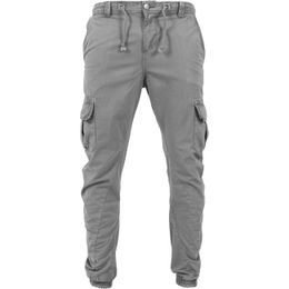 Urban Classics Herren Cargohose "Urban Classics Herren Cargo Jogging Pants"schwarzgrau, Gr. 4XL, unifarben, 100% Baumwolle, Hosen