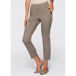 bonprix Damen Schlupfhose "7/8 Schlupfhose mit Stretch", braun, Gr. 38, Obermaterial: 97% Baumwolle, 3% Elasthan, Hosen, 7/8 Schlupfhose mit Stretch
