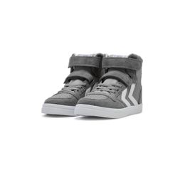 Hummel Mädchen Sneaker "SLIMMER STADIL LEATHER HIGH JR", Gr. 26, grau, Leder, Schuhe