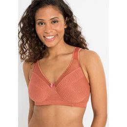 bonprix Damen Minimizer-BH "Minimizer-BH ohne B&uuml;gel mit gepolsterten Tr&auml;gern", Gr. 95, braun, Obermaterial: 92% Polyamid, 8% Elasthan. Futter: 92%