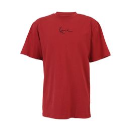 T-Shirt Karl Kani "Karl Kani KK Small Signature Essential Tee dark red", Damen, Gr. S, schwarzrot, 100% Baumwolle, unifarben, normal, Rundhals, Shirts T-Shirt