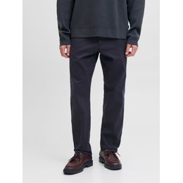Jack & Jones JACK & JONES Herren Chinohose "JPSTKANE HANK CHINO BF", blau, Gr. 28, unifarben, Web, Obermaterial: 73% Baumwolle, 24% Polyester, 3% Elasthan, Hosen