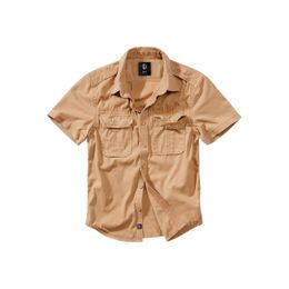 Langarmhemd Brandit "Brandit Herren Vintage Shirt shortsleeve", Herren, Gr. 6XL, US-Gr&ouml;&szlig;en, camel, 100% Baumwolle, unifarben, normal, Hemden