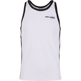 Karl Kani Damen Tanktop "Karl Kani Kk Ellipse Ringer Rib Tank Top"wei&szlig;, schwarz, Gr. M, 97% Baumwolle, 3% Elasthan, Tops