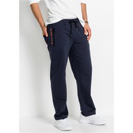 bonprix Damen Jogginghose, blau, Gr. 60, unifarben, Obermaterial: 100% Baumwolle, Hosen