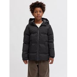 Jack & Jones Kinder Steppjacke "JJKAITO PUFFER JACKET LN JNR", schwarz, Gr. 176, JACK & JONES JUNIOR, bedruckt, Web, Obermaterial: 100% Polyester, Jacken
