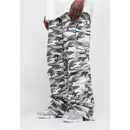 Karl Kani Herren Cargohose "Karl Kani Spor t Patch Camo Cargo Pants", grau, Gr. XL, 100% Baumwolle, Hosen