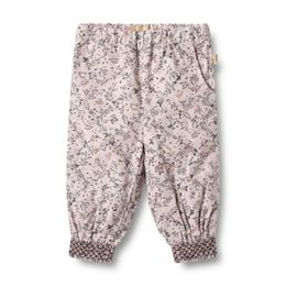 Wheat M&auml;dchen Stoffhose "Wheat Trousers Lined Sara"lila checked flowers, Gr. 92, gebl&uuml;mt, 100% Baumwolle, Hosen