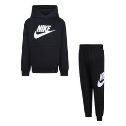 Nike Sportswear Jungen Jogginganzug "NKN CLUB FLEECE SET", schwarz, Gr. 4, Sweatware, Obermaterial: 60% Baumwolle, 40% Polyester, Sportanzüge, für