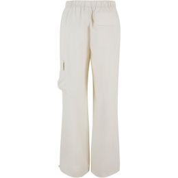 Karl Kani Damen Cargohose "Karl Kani Damen Small Signature Washed Cargo Pants"sanftes wei&szlig;, Gr. XL, unifarben, 100% Baumwolle, Hosen