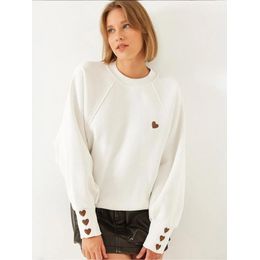 Bianco Lucci Sweatshirt Damen Gr&ouml;&szlig;e L braun / wei&szlig;