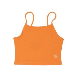 Calvin Klein Jeans Top Damen Gr&ouml;&szlig;e XS Second Hand orange