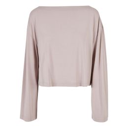 Urban Classics M&auml;dchen Langarmshirt "Urban Classics Damen"warmgrau, Gr. 4XL, unifarben, 77% Modal, 23% Polyester, Shirts