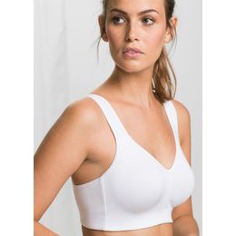 bonprix Damen Sport-BH, Gr. 100, weiß, Obermaterial: 92% Polyamid, 8% Elasthan, BHs