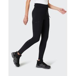 Hot Sportswear Damen Thermoleggings, schwarz, Gr. 44, unifarben, Web, Obermaterial: 85% Polyamid, 15% Elasthan, Hosen