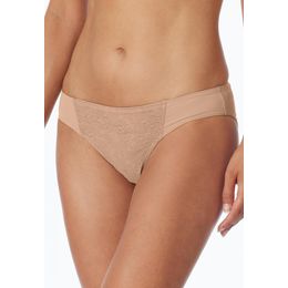 Schiesser Damen Rioslip "Air", Gr. 36, rosa, Spitze, Obermaterial: 85% Polyamid, 15% Elasthan, Unterhosen, blickdichter Spitzen-Einsatz, weich,