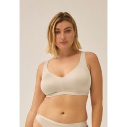 Naturana Damen Minimizer-BH "The Thursday", Gr. 80, beige, Obermaterial: 76% Polyamid, 24% Elasthan, unifarben, BHs, ohne B&uuml;gel, breite Tr&auml;ger,