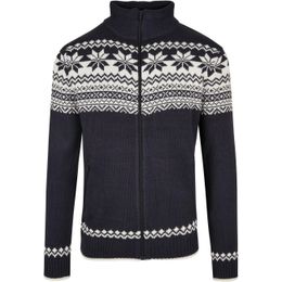 Brandit Damen Strickjacke "Brandit Herren Cardigan Norweger"navy, Gr. XXL, mehrfarbig, 100% Polyacryl, Strickjacken