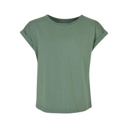 Urban Classics Mädchen T-Shirt "Urban Classics Damen Girls Organic Extended Shoulder Tee"salvia, Gr. 158, unifarben, 100% Baumwolle, Shirts
