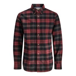 Jack & Jones JACK & JONES Herren Langarmhemd "JPRBLUBARKLEY FLANNEL X-MAS L/S SHIRT CH"port, Gr. XS, kariert, Web, Obermaterial: 100% Baumwolle, Hemden