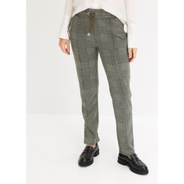 bonprix Damen Schlupfhose "Schlupfhose", gr&uuml;n, Gr. 54, Obermaterial: 65% Polyester, 30% Viskose, 5% Elasthan, Hosen, Schlupfhose