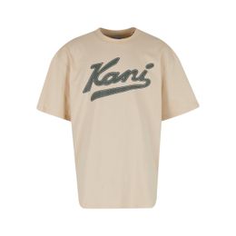 Karl Kani Herren T-Shirt "Karl Kani Varsity Palm Print T-Shirt", beige, Gr. M, bedruckt, 100% Baumwolle, Shirts