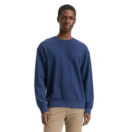 Sweatshirt Tom Tailor Denim, Herren, Gr. S, ocean night blau, Sweatware, Obermaterial: 100% Baumwolle, unifarben, regular fit normal, Rundhals, Rippb&uuml;ndchen, Sweatshirts Sweatshirt, mit Rippb&uuml;ndchen