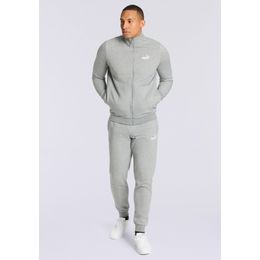 Puma Herren Trainingsanzug "ESS SWEAT SUIT FL", grau, Gr. XXL, bedruckt, Fleece, Obermaterial: 66% Baumwolle, 34% Polyester, Sportanzüge