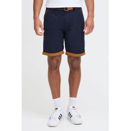 Chinoshorts Blend "BHNeji", Herren, Gr. L, US-Gr&ouml;&szlig;en, blau (navy), Web, 100% Baumwolle, unifarben, regular fit kurz, Hosen Chinoshorts, Chino Shorts mit umgeschlagenen Hosenbeinen in Kontrastfarbe
