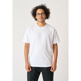 Cleptomanicx Herren T-Shirt "Ligull Oversize", wei&szlig;, Gr. M, bestickt, 100% Baumwolle, Shirts, in lockerem Schnitt