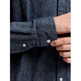 Jack & Jones JACK & JONES Herren Langarmhemd "JPRBLUBARKLEY FLANNEL X-MAS L/S SHIRT CH"schwarz navy, Gr. M, kariert, Web, Obermaterial: 100% Baumwolle, Hemden