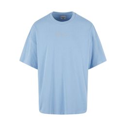 T-Shirt Karl Kani "Karl Kani Herren", Damen, Gr. L, lightblau, 100% Baumwolle, bedruckt, oversize, Rundhals, Shirts T-Shirt